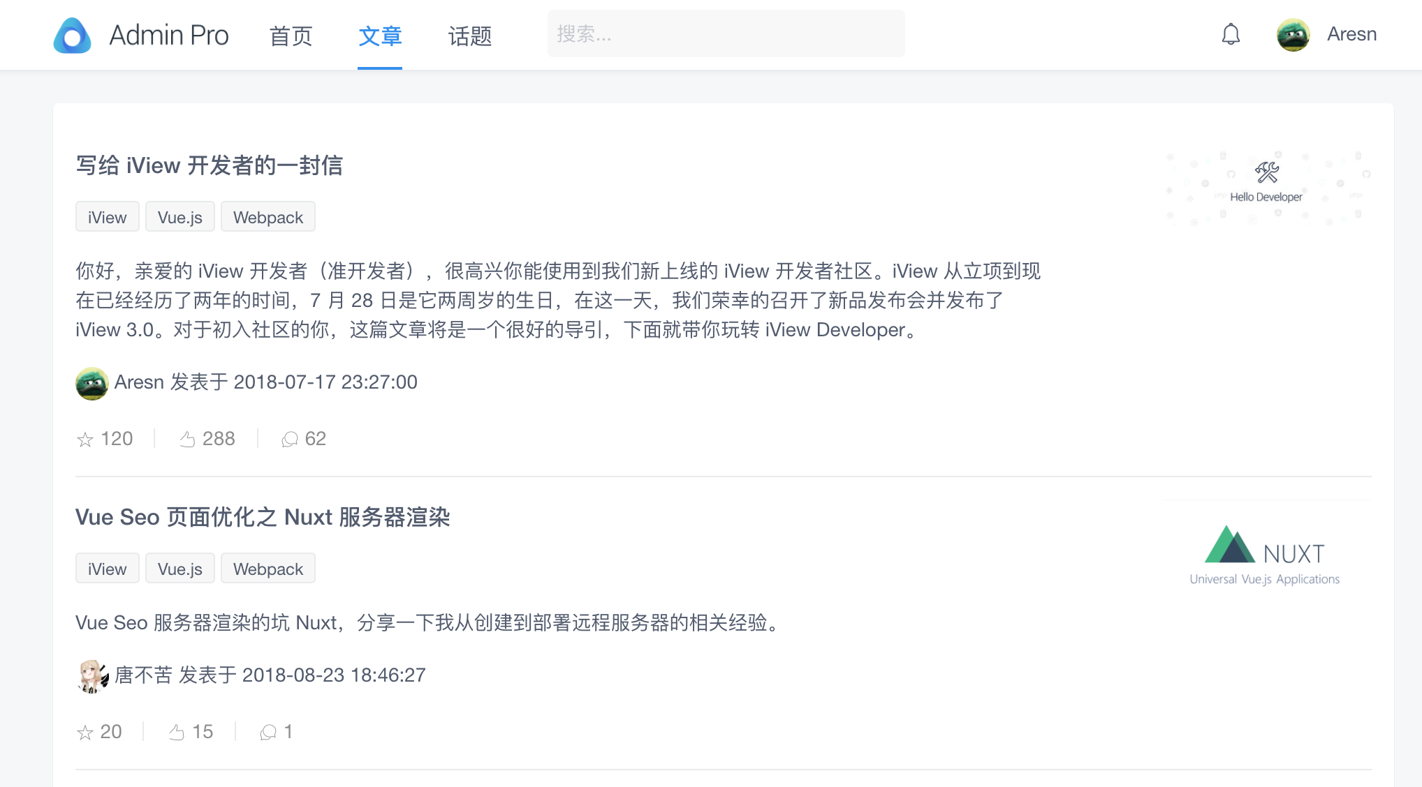 iView / View Design 一套企业级 UI 组件库和前端解决方案
