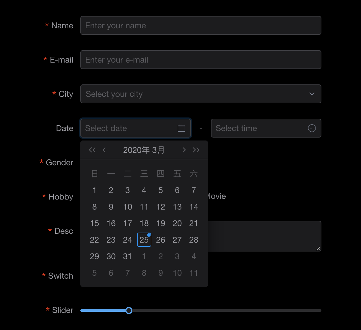 iView / View Design 一套企业级 UI 组件库和前端解决方案